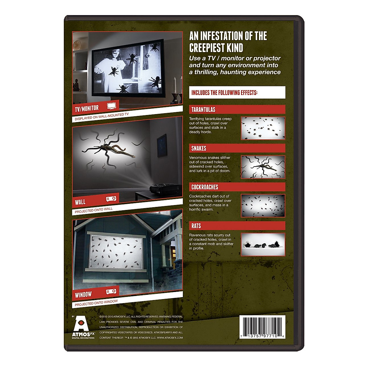 AtmosFX Creepy Crawlies 2 Halloween Digital Decorations