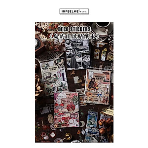 Cute Handbook Journaling Stickers - 20 Sheets PET Scrapbooking Stickers Waterproof Letter Stickers Stationary Stickers Junk Journal Supplies Clearance for Art Journaling Collage Craft Notebooks Album Crafter Gifts (Mountain Breeze)