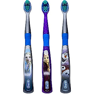 Oral-B Disney Frozen Toothbrush, 3+ YRS, Extra Soft (Characters Vary) - Pack of 2