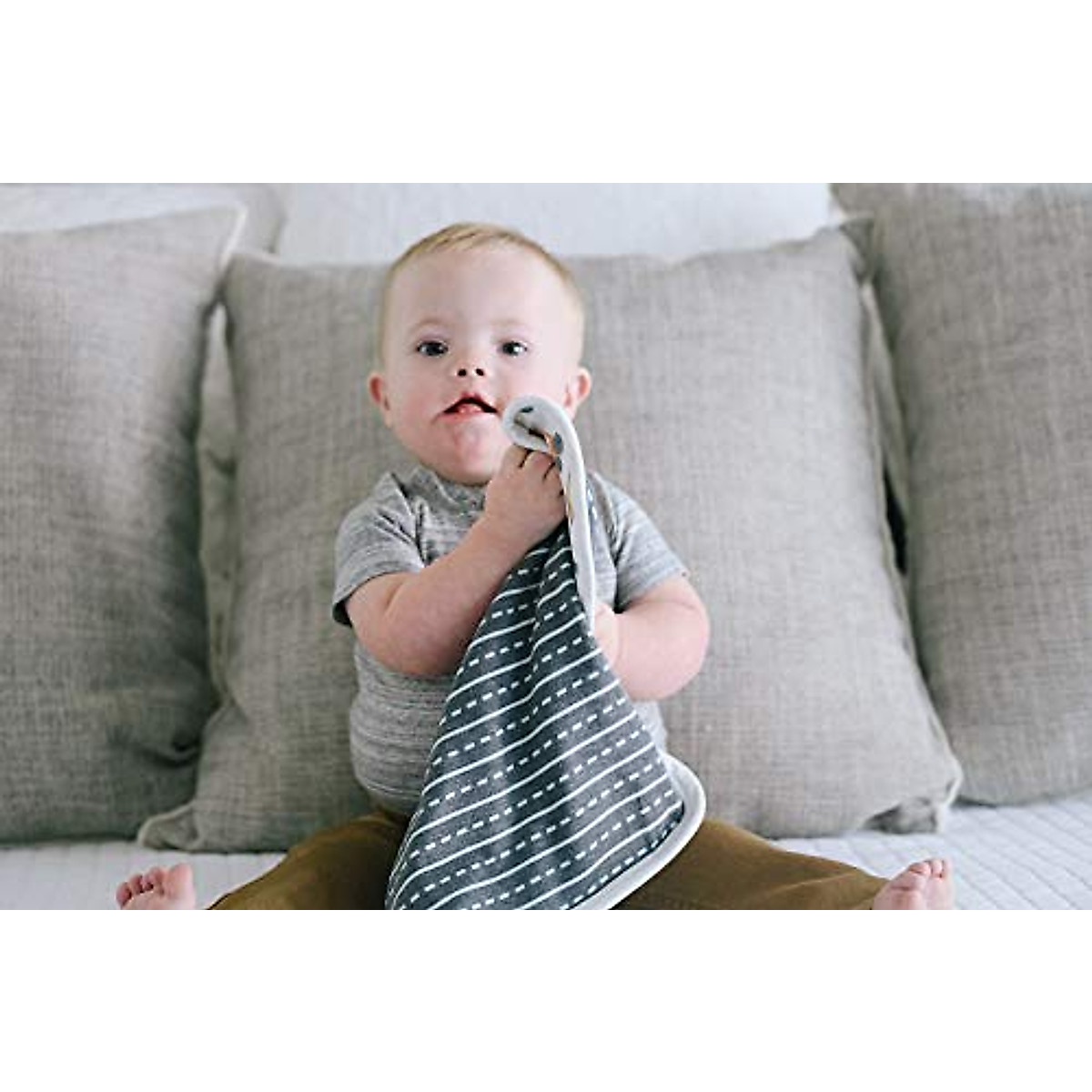 Copper Pearl 3-Layer Knit Security Blanket Set Sized 16" x 16" 2-Pack Diesel