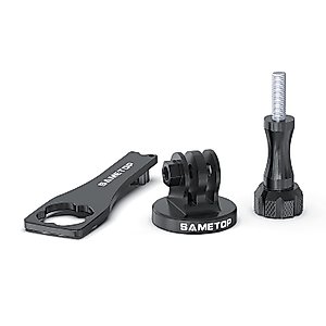 Sametop Tripod Adapter Aluminum Screw Mount Compatible with Gopro Hero 13, 12, 11, 10, 9, 8, 7, 6, 5, 4, Session, 3+, 3, 2, 1, Hero (2018), Fusion, Max, DJI Osmo Action Cameras