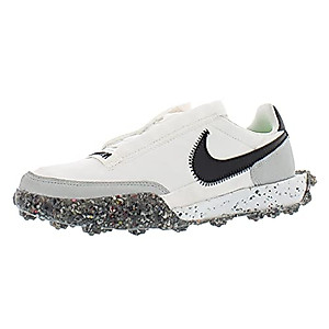 Nike Women's Waffle Racer Crater Shoes, Summit White Black Photon Dust 104, 7.5