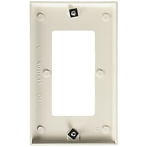 Leviton 80401-W 1-Gang Decora/GFCI Device Decora Wallplate, Standard Size, Thermoset, Device Mount, 20-Pack, White