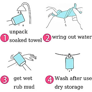 AAOCLO Upgraded Exfoliating Glove, Sponge Bath Wipe Gloves, Painless Back Scrub, Bath Towel, Mud Scrub Towel, Bath Artifact