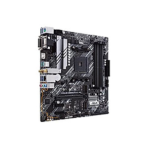 ASUS Prime B550M-A AC AMD AM4 (3rd Gen Ryzen™) Micro ATX Motherboard (PCIe 4.0, WiFi, ECC Memory, 1Gb LAN, HDMI 2.1/D-Sub, 4K@60HZ, Addressable Gen 2 RGB Header and Aura Sync)