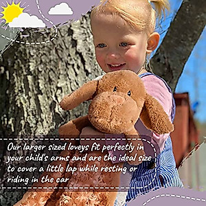 Lovey Microwavable Stuffed Animal - Large lovies for Babies which are heatable Stuffed Animals, Lavender Stuffed Animals micowavable with Removable Lavender Packet, Calming Heating pad Stuffed Animal