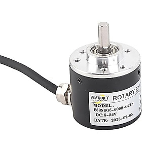 Magnetoelectric Incremental Rotary Encoder Wide Voltage AB Two Phases Shaft 6mm 600P/R DC5V-24V
