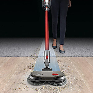 Electric Mop Head for Dyson V7 V8 V10 V11 Vacuum Cleaner, Electric Mop Attachment with LED Headlights Water Reservoir, 6 Reusable Mop Pads