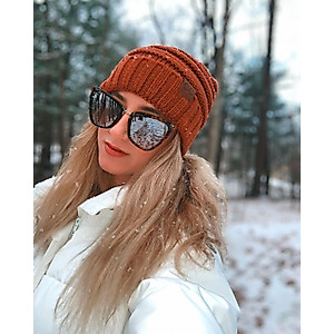 Funky Junque Oversized Slouchy Beanie - Rust