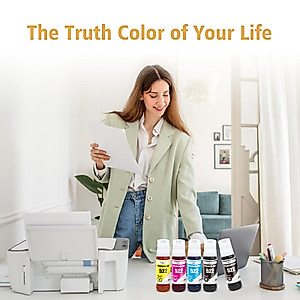 Topkolor Compatible Ink Bottle for 522 T522 Refill Ink for ET-2720 ET-2800 ET-2803 ET-2710 ET-4700 ET-4800 ET-1110, 4-Pack