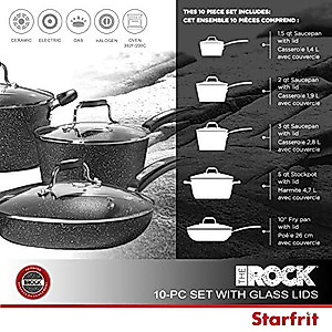 Starfrit The Rock 10pc Set w/Lids & Bakelite Hndl 034707-001-0000