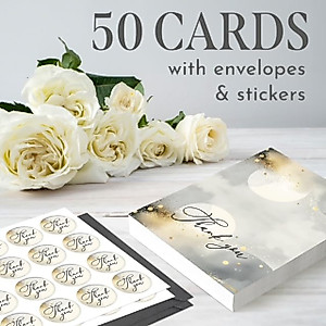 Thank You Cards With Envelopes, Thank You Card, Seal Sticker, Thank You Cards, Wedding, Baby Shower, Graduation, Sympathy Card, Business, Funeral, Thank You Notes, Anniversary