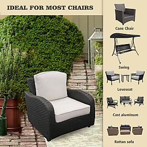 SunshineOutdoor in/Outdoor Almond Deep Seat Cushion 24x24x5.5 inch:with Removable Cover Deep Seat & Back Cushion for with Most Patio Furniture at homedepot(2 Set)