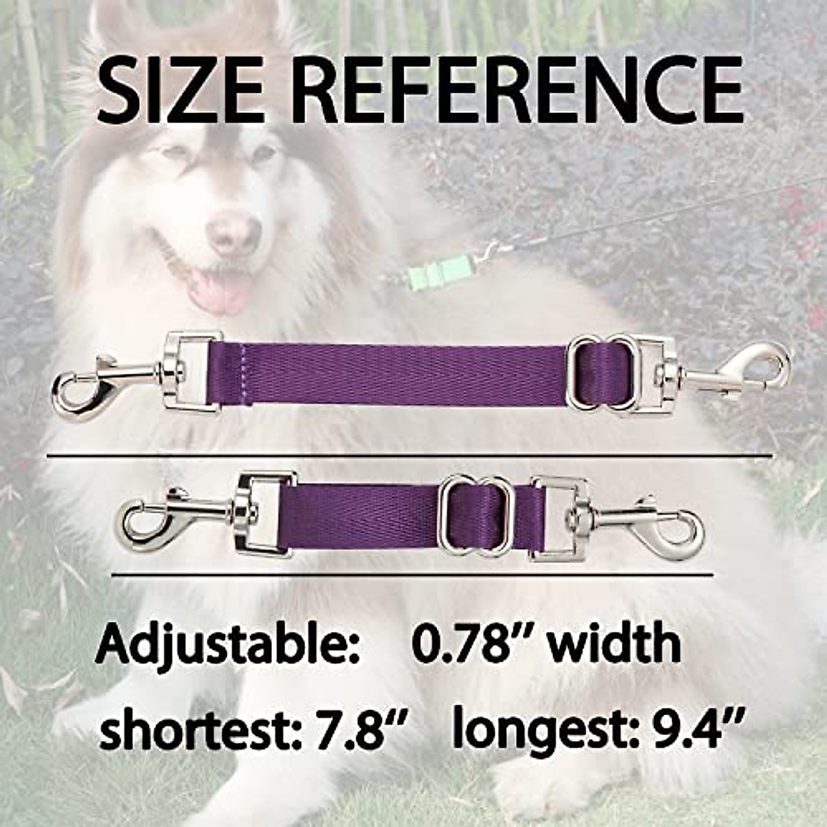 Backup Collar for Dogs Backup Clip Dog Safety Clip for Dog Harness Safety Clip Collar Dog Collar Safety Backup Straps(Long)