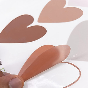 funlife 72 PCS Boho Wall Decals Peel and Stick, Muted Boho Hearts Wall Stickers, Pastel Hearts Wall Art Stickers for Kids Room Bedroom Playroom Nursery Room, 2.79" x 2.36"