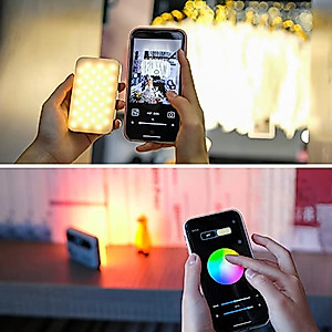 Portable RGB LED Photography Light Panel, APP Remote 5W Full Color Streaming Light for Streamers Video Photography YouTube Tiktok Vlog