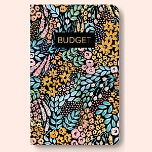 Elyse Breanne Design Budget Planner • Undated monthly finance organizer with daily expense tracker • Includes sticker sheet and built-in pocket for organizing bills and receipts
