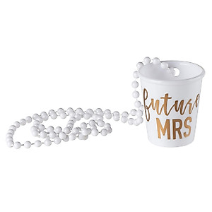 Juvale 6 Pack Pink Bachelorette Shot Glass Necklace, Cheers B*tches and Future Mrs Themed Party Favors (30 In)