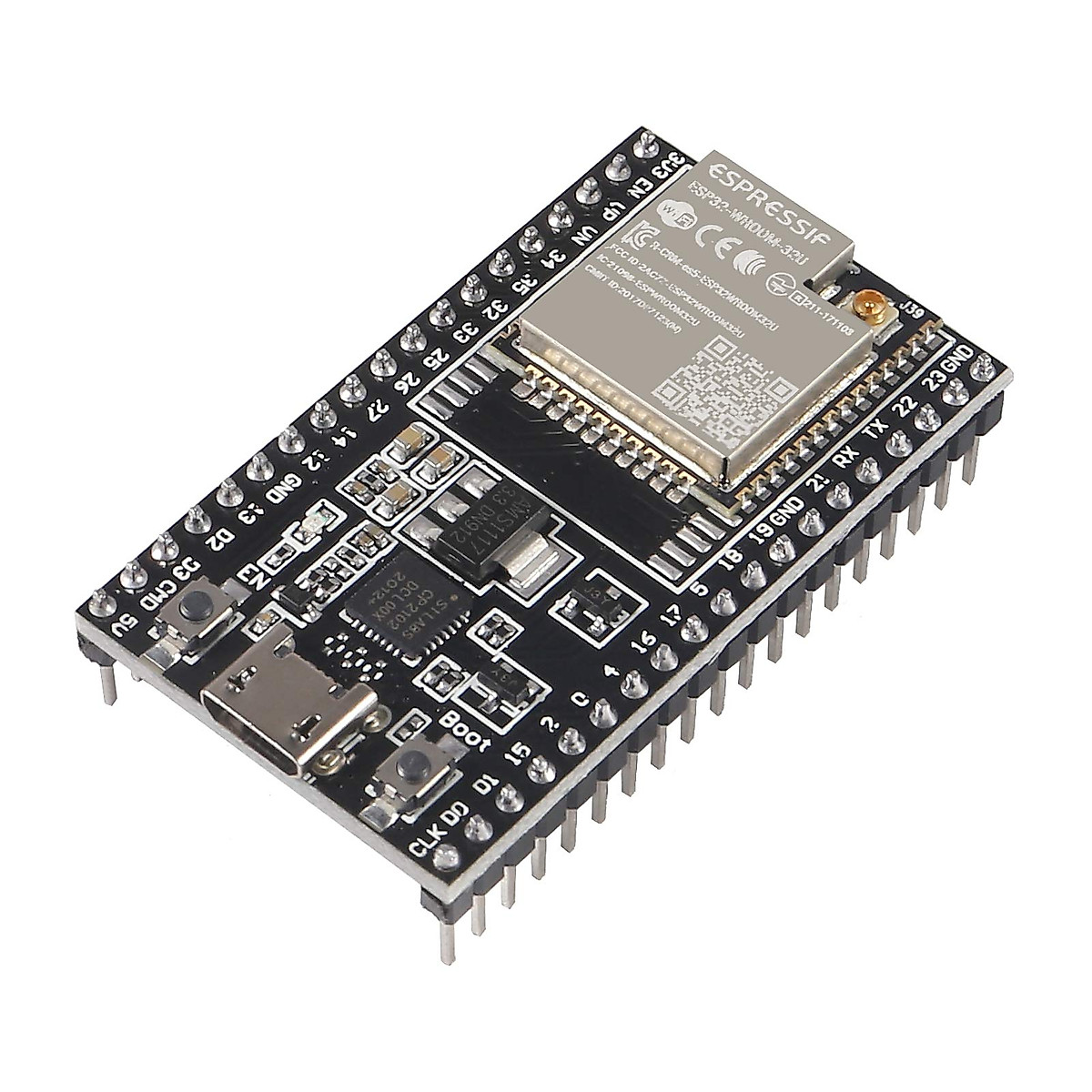 Aitrip 6pcs ESP32-DevKitC core Board ESP32 Development Board ESP32-WROOM-32U for Arduino IDE (ESP32-WROOM-32U)