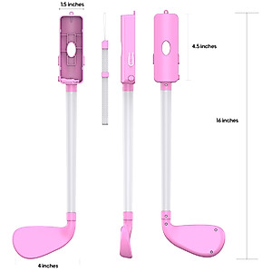 TALK WORKS Golf Clubs for Nintendo Switch Joy-Con Controllers, 2 Pack - Switch Games Accessories Joy Con Controller Grip Holder for Mario Golf - Lightweight, Adjustable Straps - Mario Red/Luigi Green