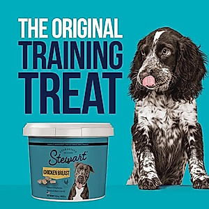 Stewart Single Ingredient Freeze Dried Raw Dog Treats, Chicken Breast, 3 Ounce Resealable Pouch, Training Treats or Meal Topper for All Size Dogs, High Protein, Grain-Free, Gluten-Free