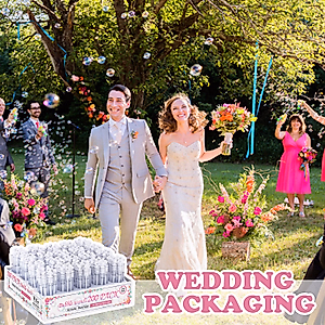 200 Pack Mini Bubble Wands, White Bubble Stick Toy Bulk for Wedding Supplies, Anniversaries, Valentine's Day Gift, Celebrations, Wedding Send Off, Party Favor for Couple, Guests, Kid, Boy and Girl