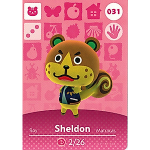 Animal Crossing Happy Home Designer Amiibo Card Sheldon 031/100