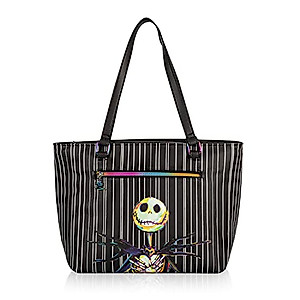 PICNIC TIME Disney Nightmare Before Christmas Uptown Cooler Tote Bag, Insulated Purse Lunch Bag for Her, Stylish Beach Bag Soft Cooler, (Black)
