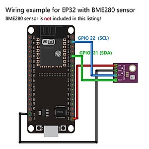 Wishiot NodeMCU-32S ESP32 DEVKIT ESP-WROOM-32 Development Board Dual Cores Microcontroller Processor ESP-32S WiFi Bluetooth-Compatible Module onboard CP2102 Chip