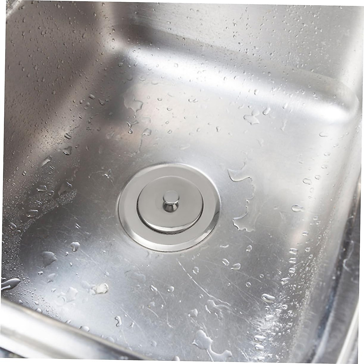 WHAMVOX 1 Set Kitchen Sink Drain Strainer and Stopper with Wide Rim for Standard Sinks Includes Mesh Strainer and Stopper for Effective Clogging Prevention