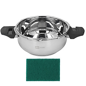 Atyhao Small Pressure Cooker, Stainless Steel for Pressure Foodie Steaming, Compatible Induction Cooker Gas Home Cooker for Household Restaurant