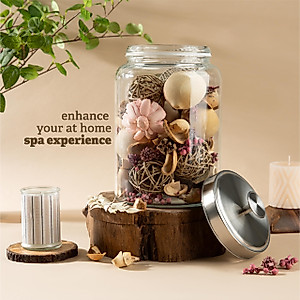 kitchentoolz Gallon Glass Jar for Laundry Detergent Pods and Powder Containers for Kitchen and Laundry Room Organization- Stainless Steel Airtight Lid - Pack of 1