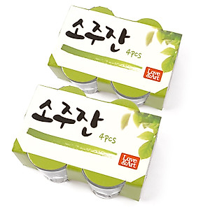 Korean Soju Shot Glasses Set, Also for Whiskey,Tequila,and Liquor, Dishwasher Safe Clarity Glassware, 1.7 oz (8PCS)