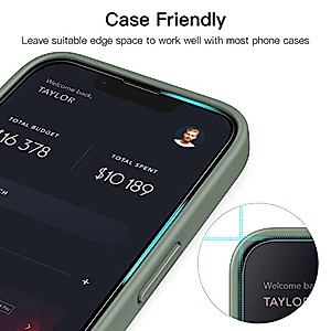 JETech Full Coverage Screen Protector for iPhone 13 Pro Max 6.7-Inch, Black Edge Tempered Glass Film with Easy Installation Tool, Case-Friendly, HD Clear, 3-Pack