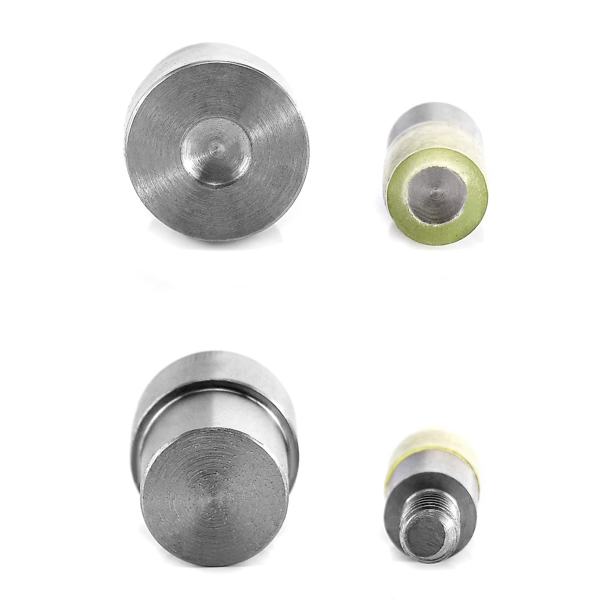 QWORK Handmade Manual Press Machine, 8mm + 10mm Diameter Mini Manual Machine Dies Stud Rivet Setter Punch Puncher Dies