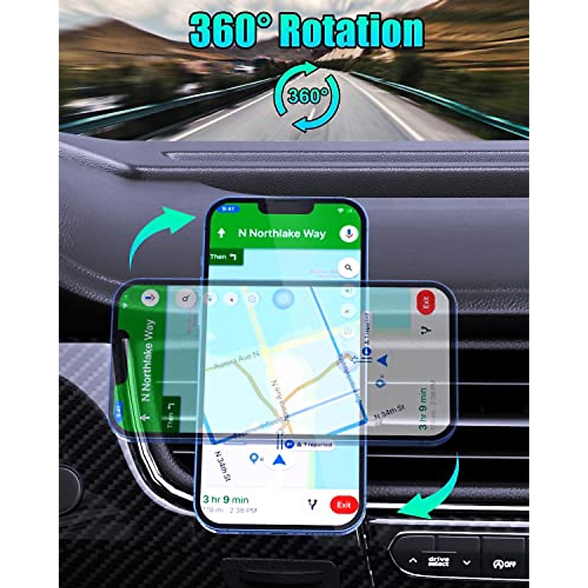 Magnetic Wireless 15W Max Car Charger and Mag-Safe Mount Hold for iPhone 12/13/ 14/Mini/pro/pro max Air Vent NewQ