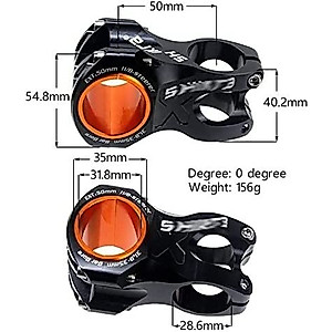 ZECHAO Bike Stem,Ultralight Stem 31.8mm-35mm Mountain Road Bike Stem 50mm Bike Riser Mountain AM XC DH Stem Handlebar Stem Bike Stem (Color : Blue, Size : 28.6 * 31.8 * 50MM)