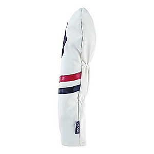 Ram Golf Premium Vintage Style PU Leather HEADCOVERS, Retro White, Driver