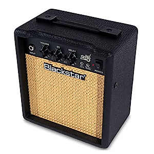 Blackstar Debut 10E Beginners Practice Electric Guitar Amplifier Combo with Delay Effect 10 Watt Headphone Input/Line in MP3 Playback (Black)