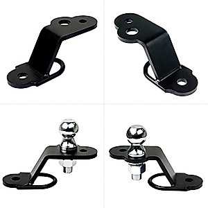 MAHLER GATES ATV/UTV 3-Way Towing Ball Mount Hitch Bolt-on, with 2 Inch Ball and 1-7/8 Inch Ball