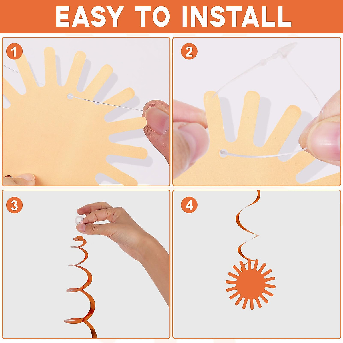 60Pcs Boho Sun Banners First Trip Around The Sun Birthday Decorations Muted Boho Sun Garland Kit Boho Sunshine Hanging Swirl for Indoor Outdoor 1st Birthday Baby Shower Favor Party Supplies Decor