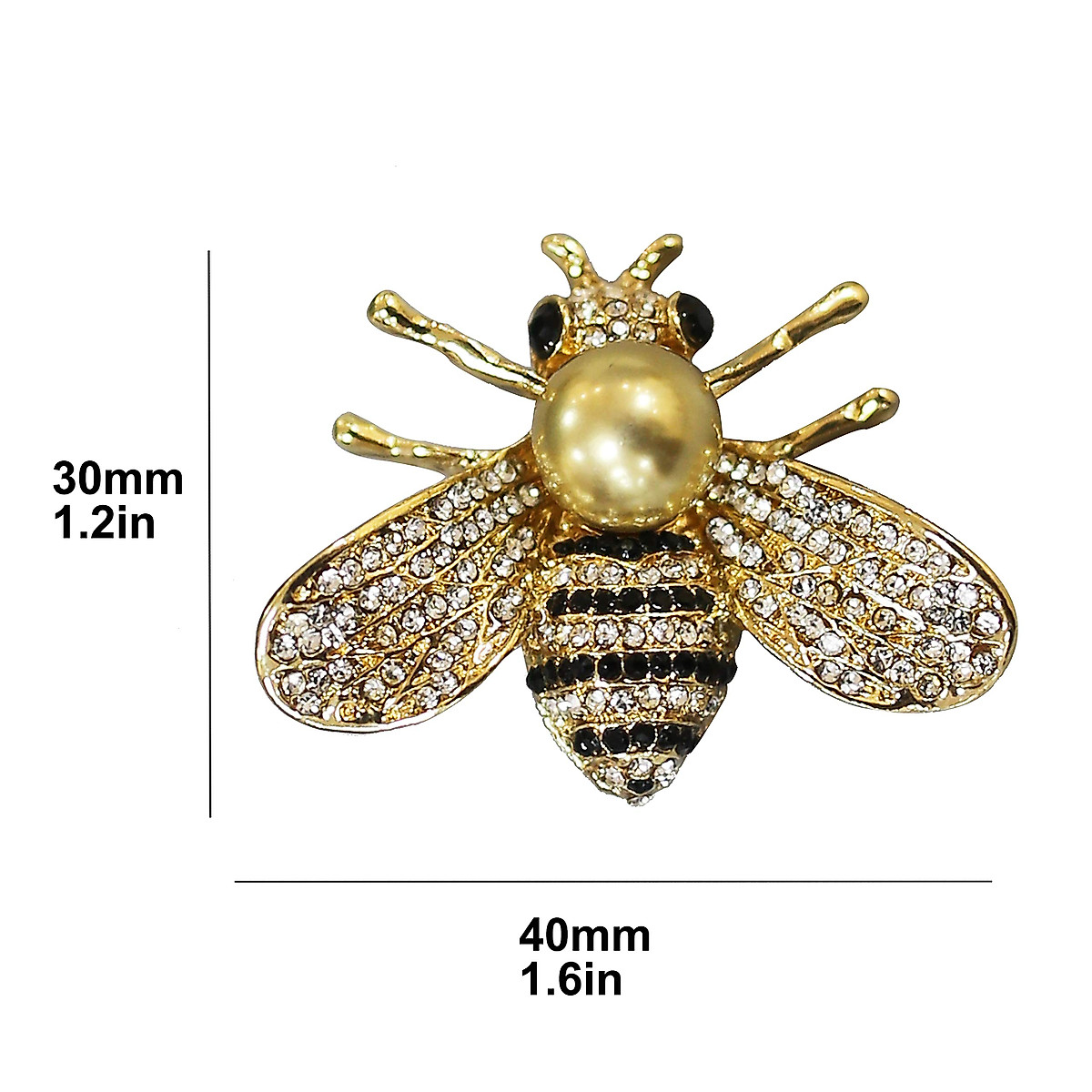 Honey Bee Brooches for Women - 6Pcs Insect Themes with Gold Tone Brooch Pins - Fashion Mother of Pearl Brooch Pins - Great for Wife,Sisters,Friends,Daily Wear or Dating