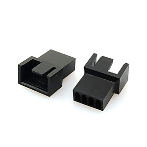 Maxmoral 5PCS PWM Plastic Shell Computer Case Cooling Fan Male Plug Interface 4-pin PC Fan Connector Kit