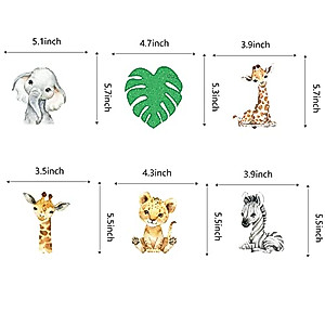 12Pcs Wild One Hanging Swirls Ceiling Streamers Decorations, for Jungle Safari Animal Birthday Party Decorations Baby Shower Supplies