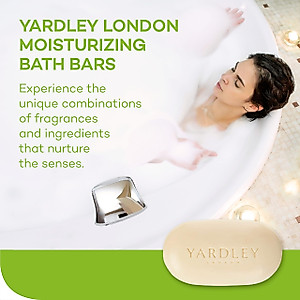 Yardley London Nourishing Bath Soap Bar Aloe & Avocado, Conditions Skin with Creamy Avocado & Olive Extracts, 4.0 oz Bath Bar, 1 Soap Bar