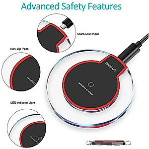 Wireless Charger Pad for iPhone 14 Plus/Pro Max/13/13 Pro Max/ 12 Mini/12 Pro Max/11/SE 2020/Xs Max/XR/X/8 Plus, Galaxy Note 20 Ultra/10+/9/8/S20 S21 S22 Ultra S10+ S10e