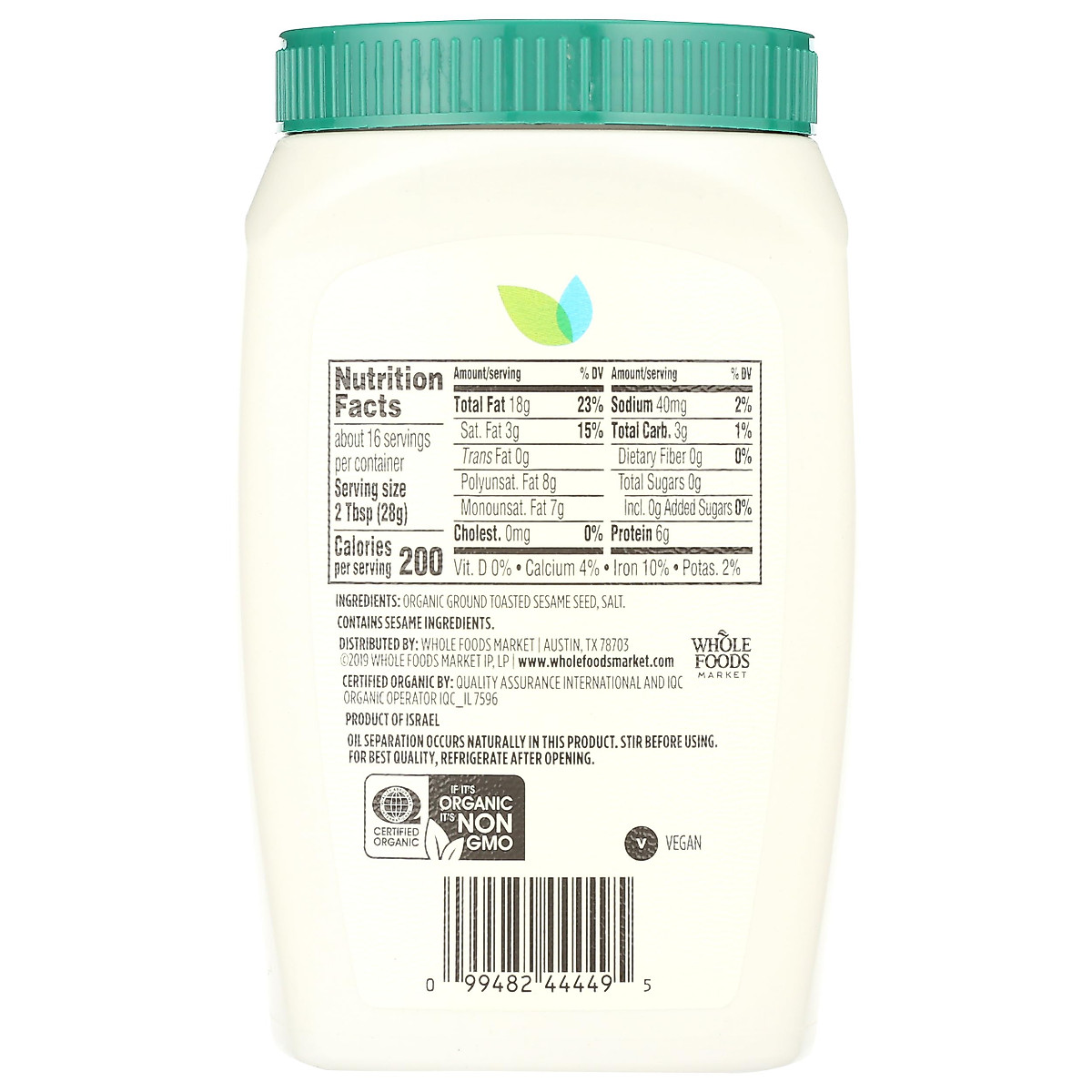365 by Whole Foods Market, Organic Tahini, 16 Ounce