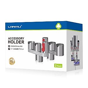 LANMU Accessory Holder Compatible with Dyson V15 V12 V11 V10 V8 V7 Outsize Gen5 G5 Cordless Stick Vacuum Cleaner, Docking Station Attachments Organizer