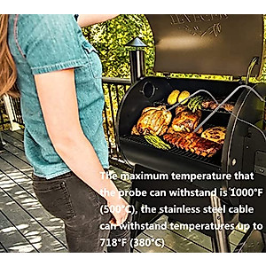 Replacement for Traeger Meat Probe ,Compatible with Traeger Wood Pellet Grills and Smoker ,Equipped with Stainless Steel Grill Holder kit 2 Pack