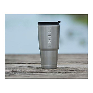 ENGEL ENGT22 22 Ounce Stainless Steel Vacuum Insulated Drinking Coffee Smoothie Beverage Spill Proof Tumbler Travel Mug, Silver